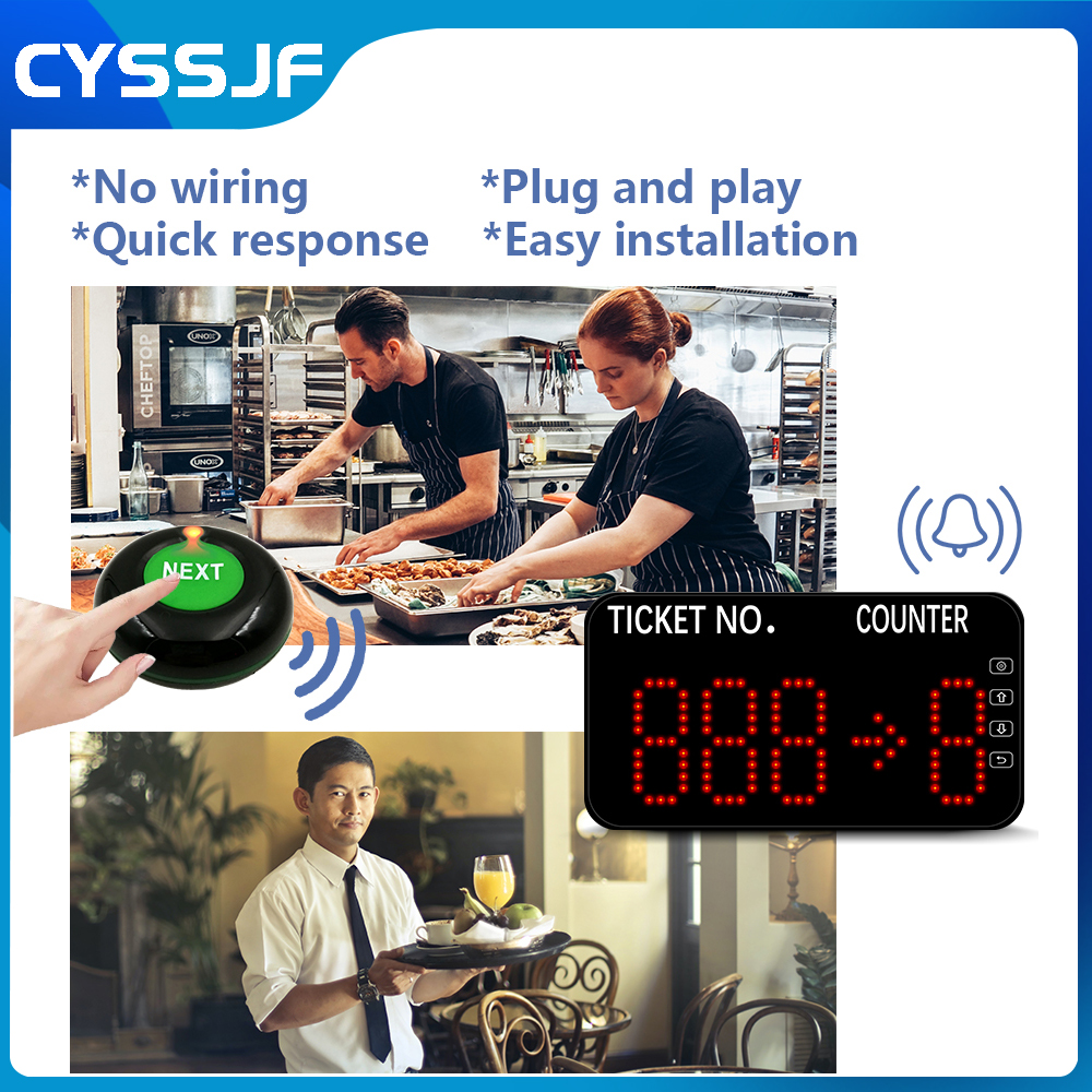 Queue Wireless Calling System for Restaurant Hospital Kitchen Call ...