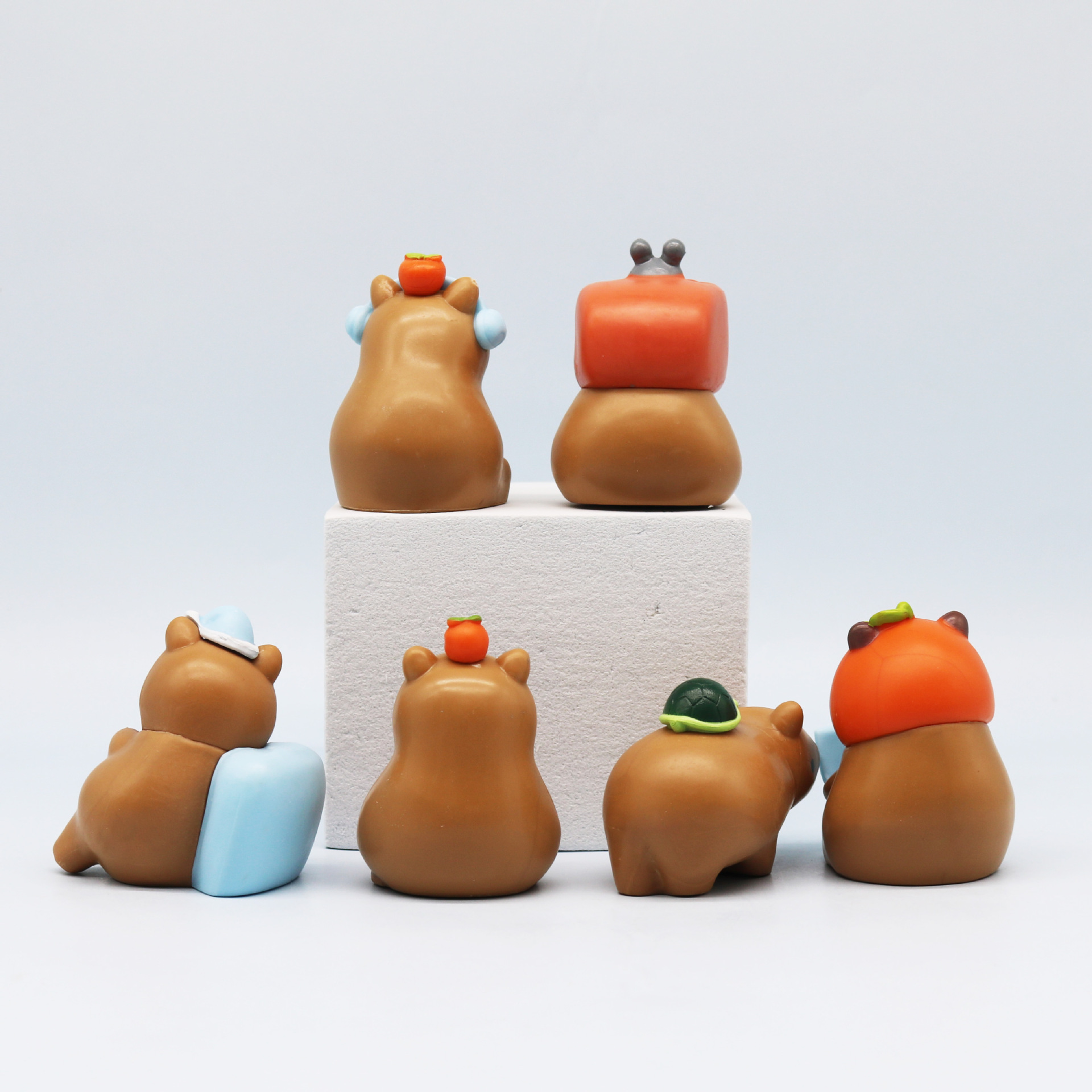 6Pcs/Set 6.5cm Animal Capibara Capybara Figure Toys Simulation Capybara ...