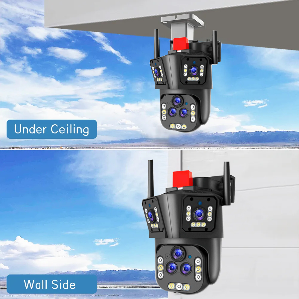 LLSEE 20MP 4K Five Lens Wireless CCTV Camera WIFI, CCTV outdoor waterproof, 20X optical zoom, IP ...