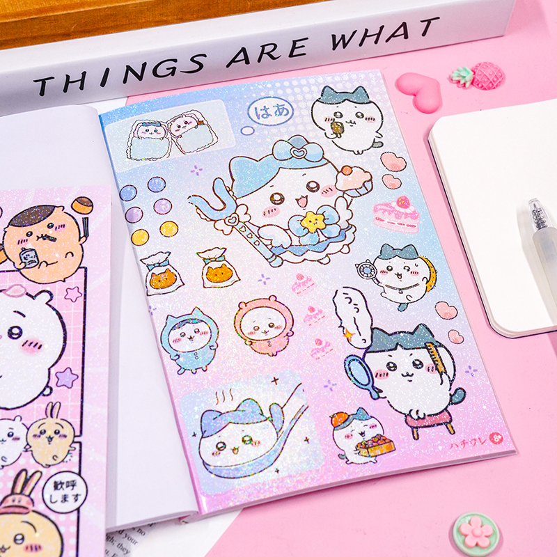 Chiikawa Japanese Sticker Book ins Cute Small Animal Handbook Stickers ...