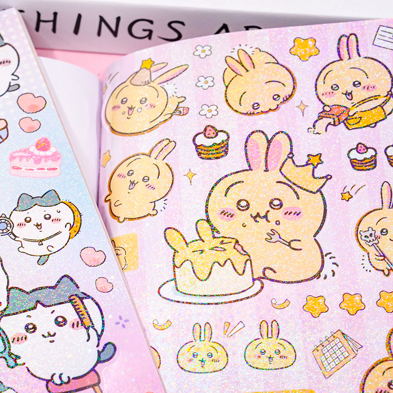 Chiikawa Japanese Sticker Book ins Cute Small Animal Handbook Stickers ...