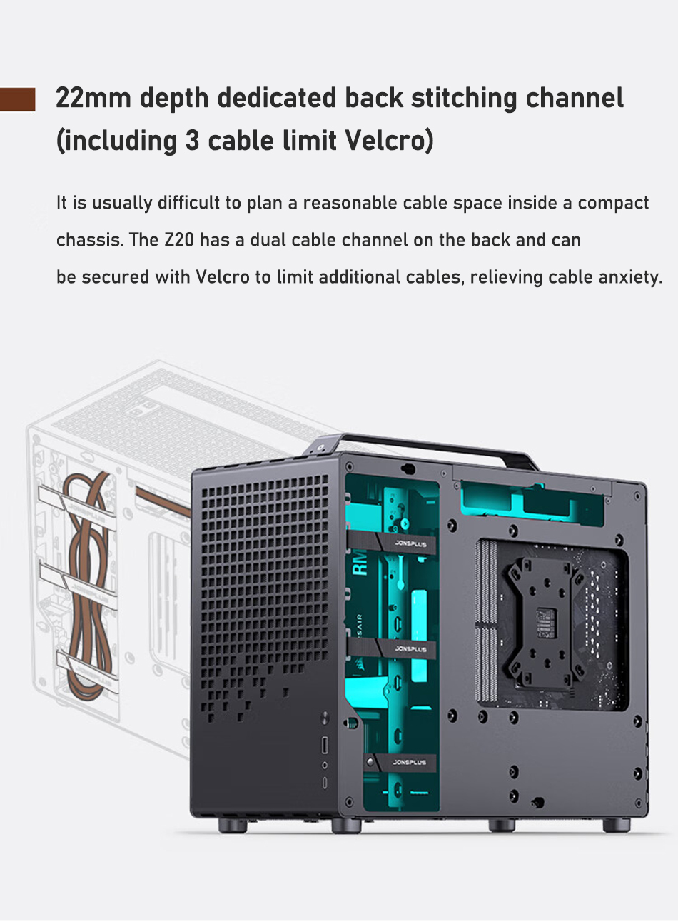 Jonsbo Z20 Matx Case Detachable Portable Mini Desktop Chassis Supports 363mm Graphics Card 240