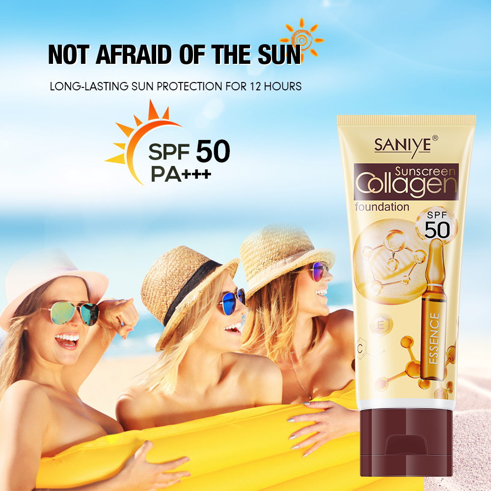 SANIYE Sunblock SPF90 PA+++ Body Face Sunscreen High Level Sun Protection Sun Cream Travel Size ...
