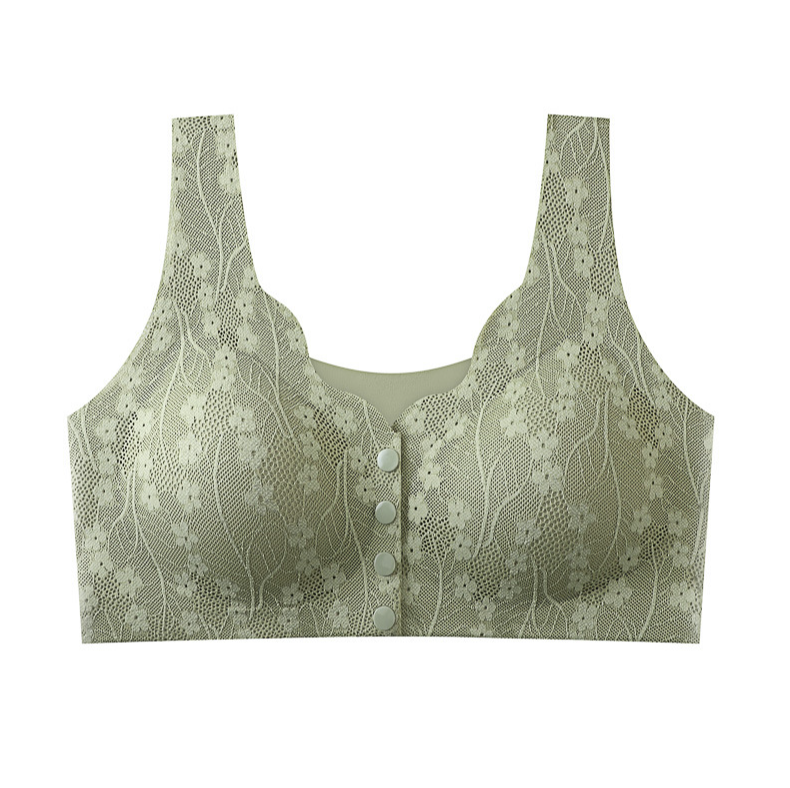 Wire-Free Lace Bralette for Women - Front Closure, Soft & Comfortable ...
