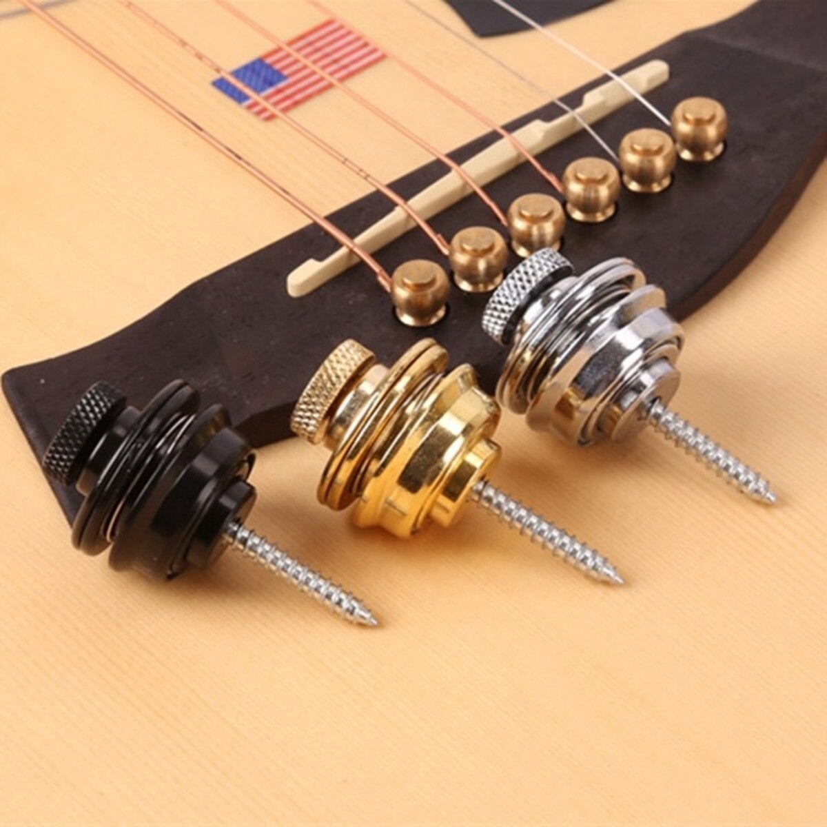1 Pc Guitar Strap Lock Heavy Duty Metal Button Security Straplock for ...
