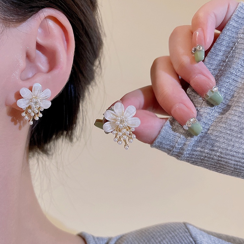 Korean Style Flower Earring Elegant Fashion Ear Stud for Girls ...
