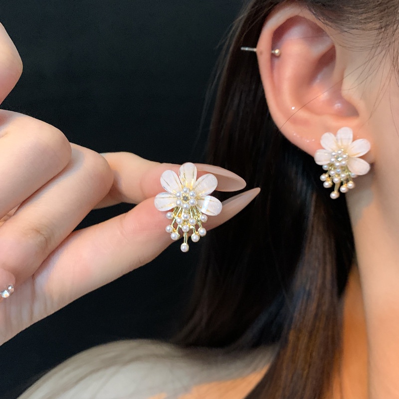 Korean Style Flower Earring Elegant Fashion Ear Stud for Girls ...