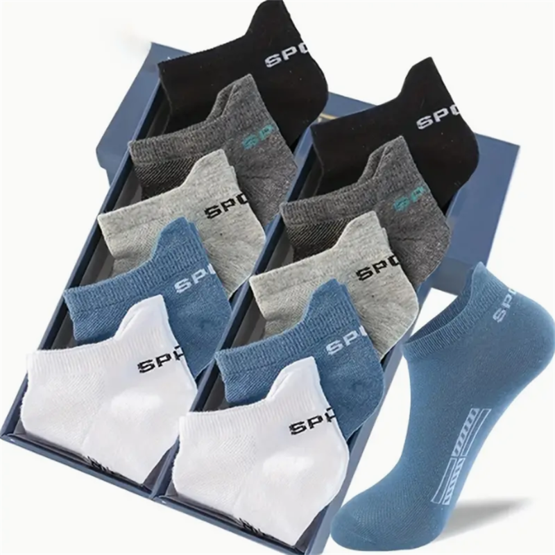 5-Pack Breathable Mesh Sports Socks - Low Cut No-Show with Reinforced ...