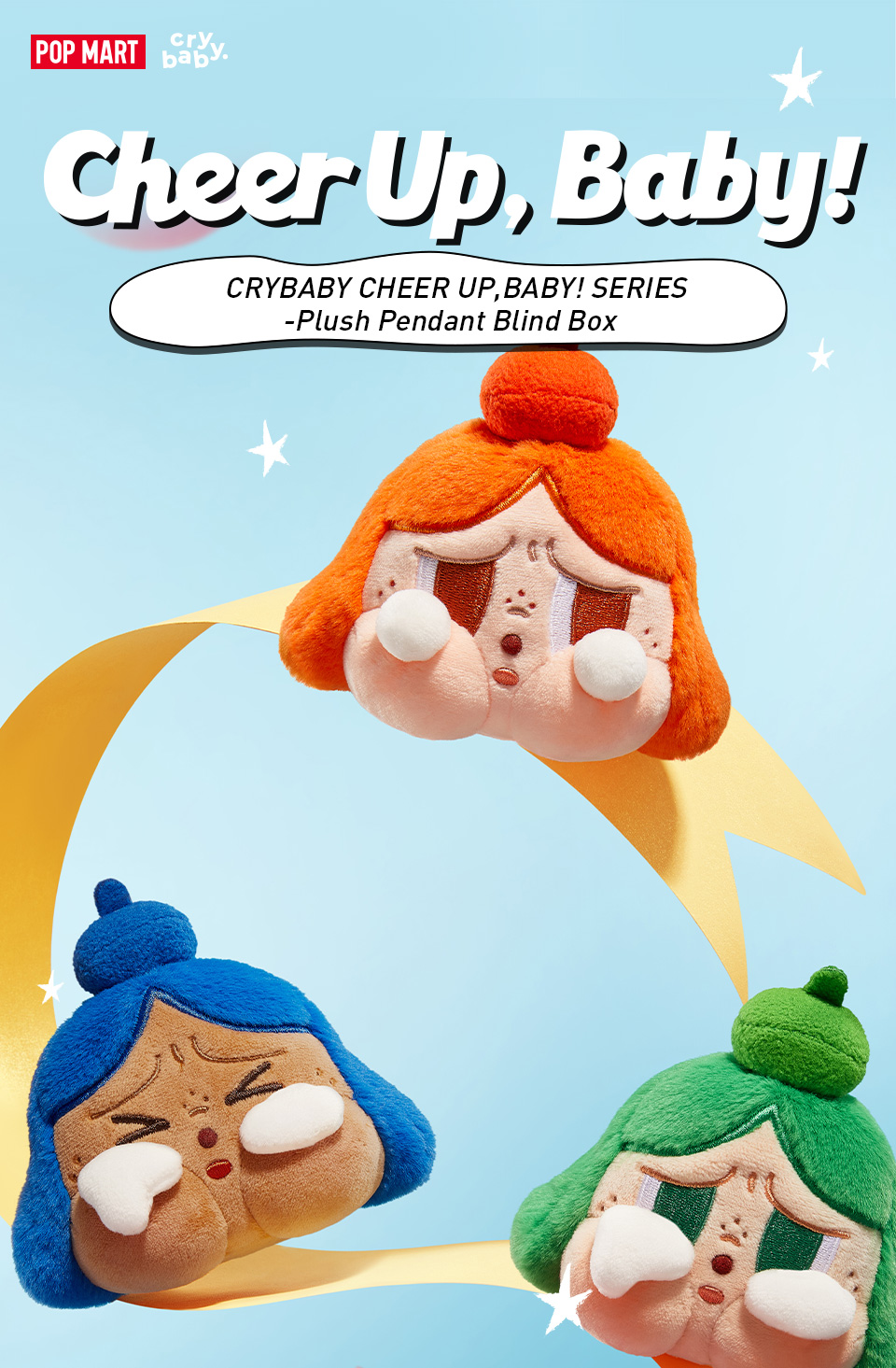 POP MART CRYBABY CHEER UP, BABY! SERIES-Plush Pendant Blind Box ...