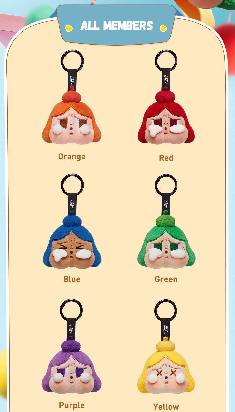 POP MART CRYBABY CHEER UP, BABY! SERIES-Plush Pendant Blind Box(Full ...