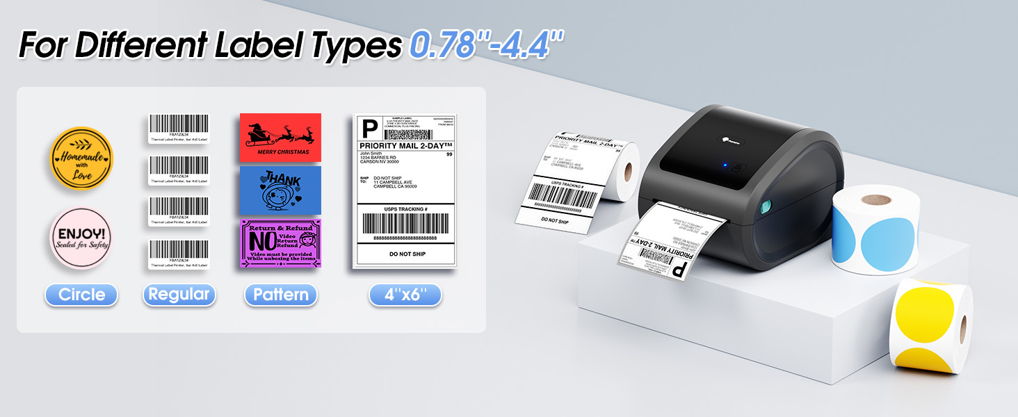 Phomemo D520BT Bluetooth Thermal Printer,Inkless Waybill Printer,Great ...