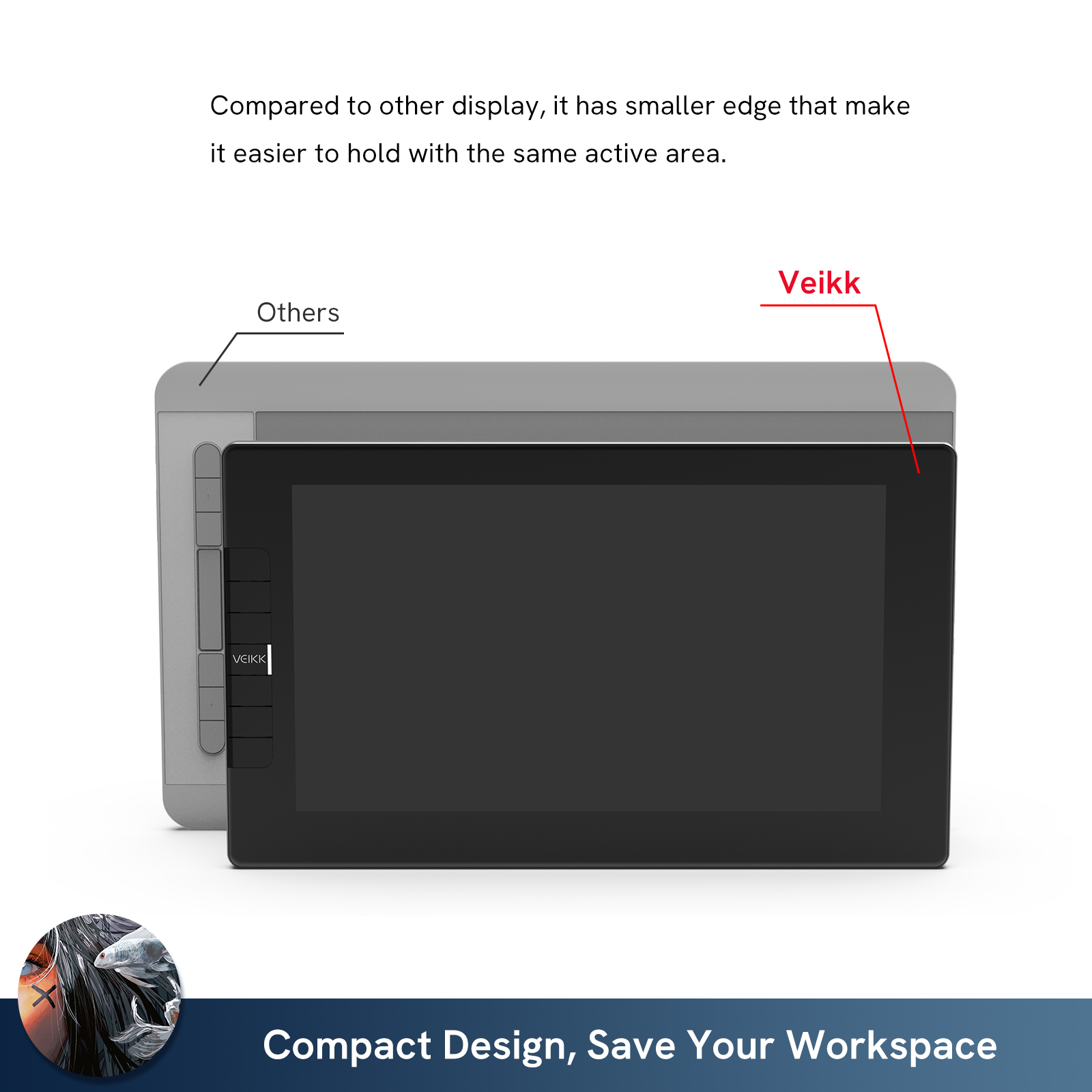 Veikk VK1200v2 Pen Display 11.6 Inch 8192 Levels Drawing Monitor With ...