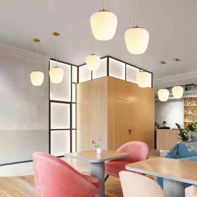 Stylish Water Ripple Pendant Light with Glass Shade, Japanese Style ...