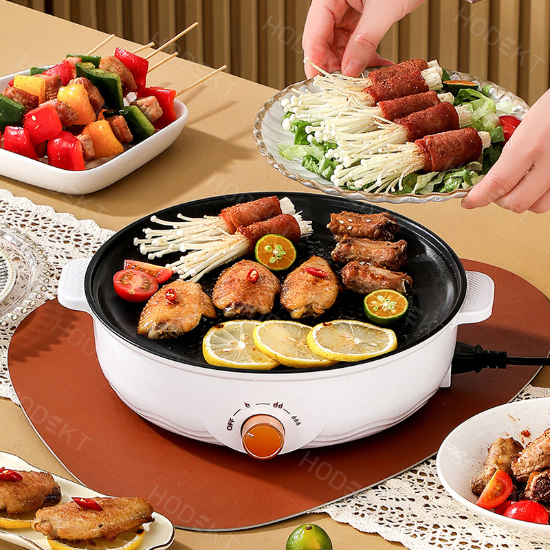 HODEKT Multifunctional Electric Grill Pan Electric Frying Cooker Easy ...