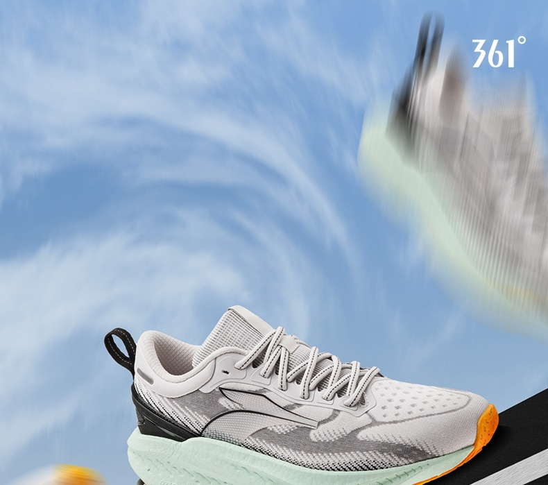 361 Degrees Popblaze 4.0 Men Running Shoes Mesh Breathable Shock ...