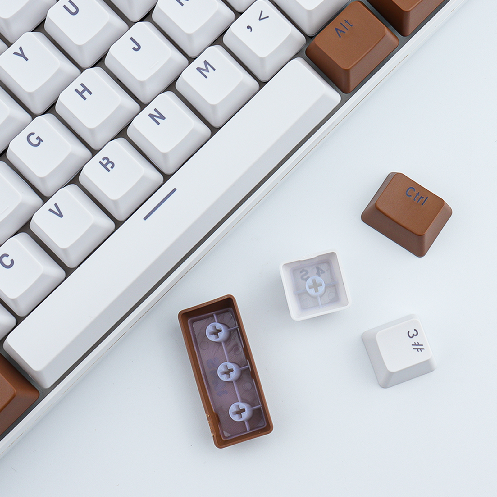 RK 61 Keycaps PBT Material OEM profile Backlit Two-Color Mechanical ...