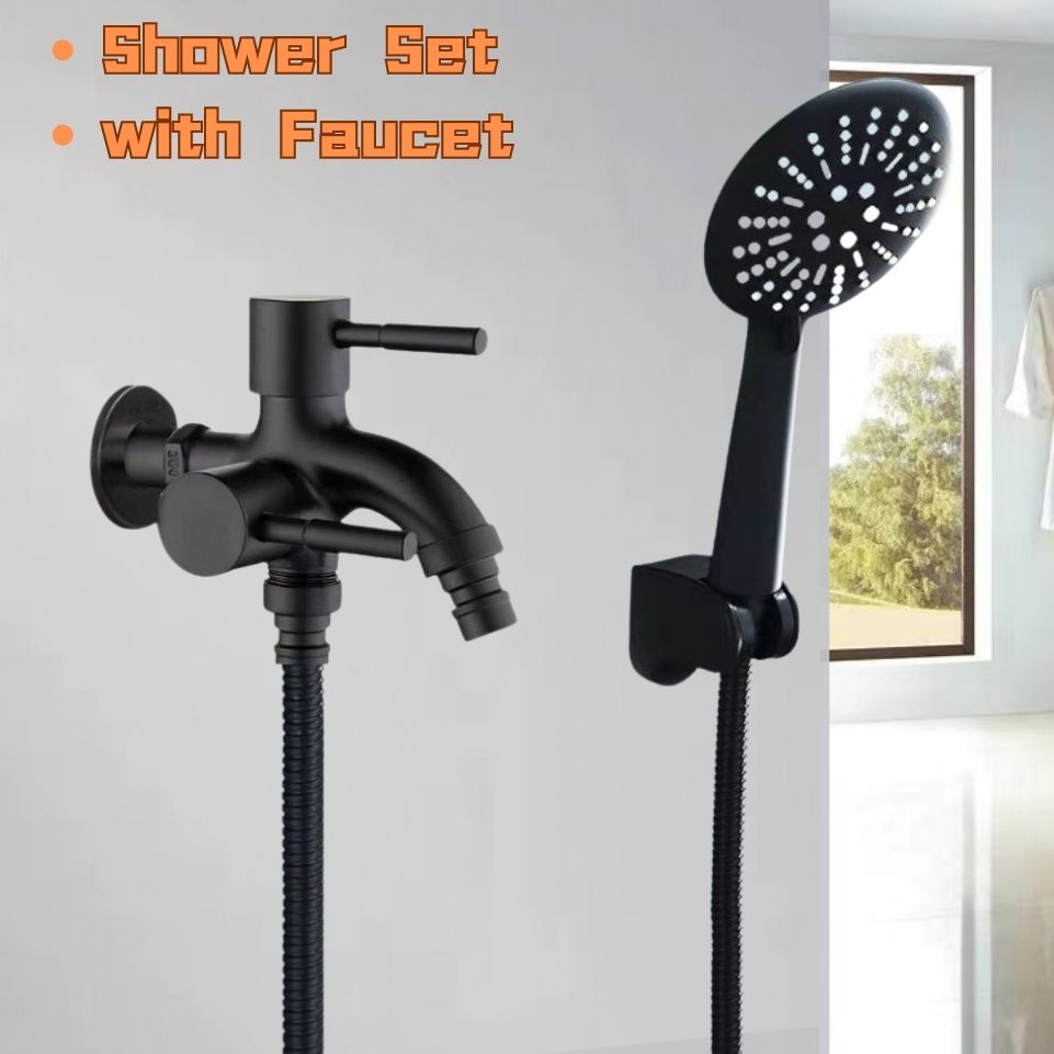 SUS304 Shower Set with Faucet Stainless Steel Bathroom Rain Shower High ...