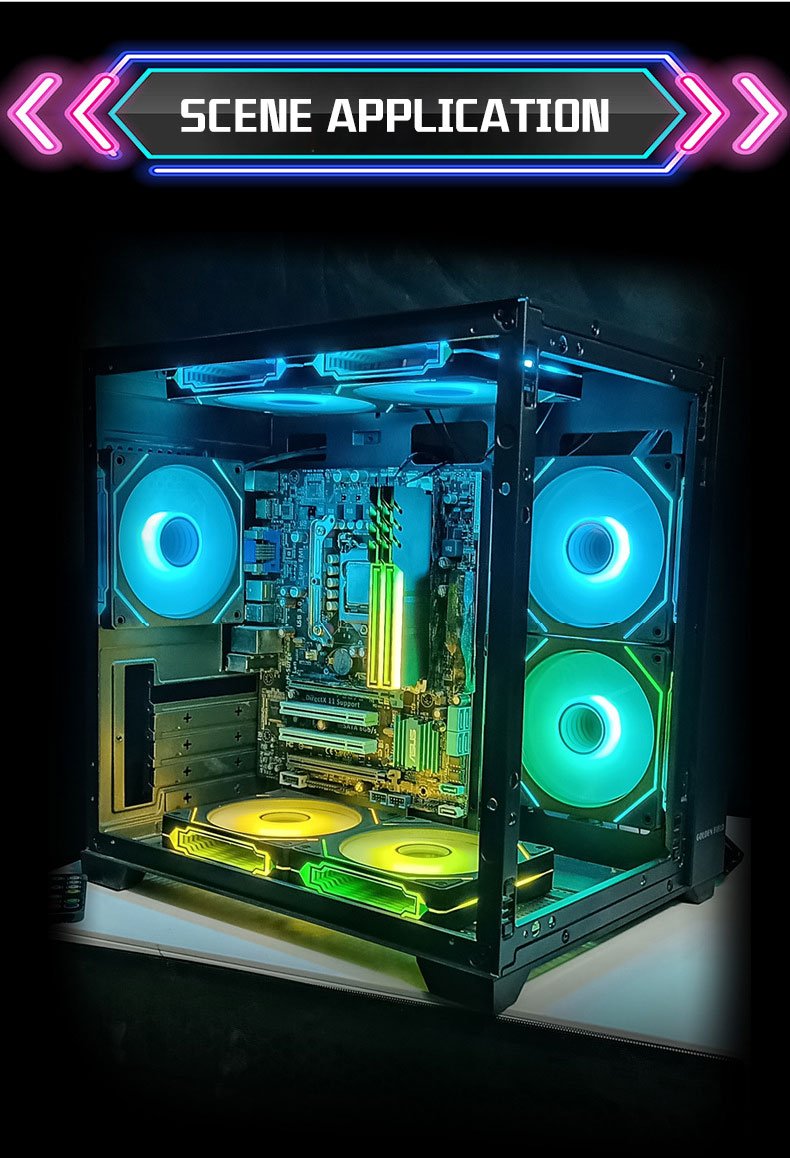 Tj Prism 120mm GEN4 Pro ARGB Chassis Fan, Infinity Straw RGB Lighting ...