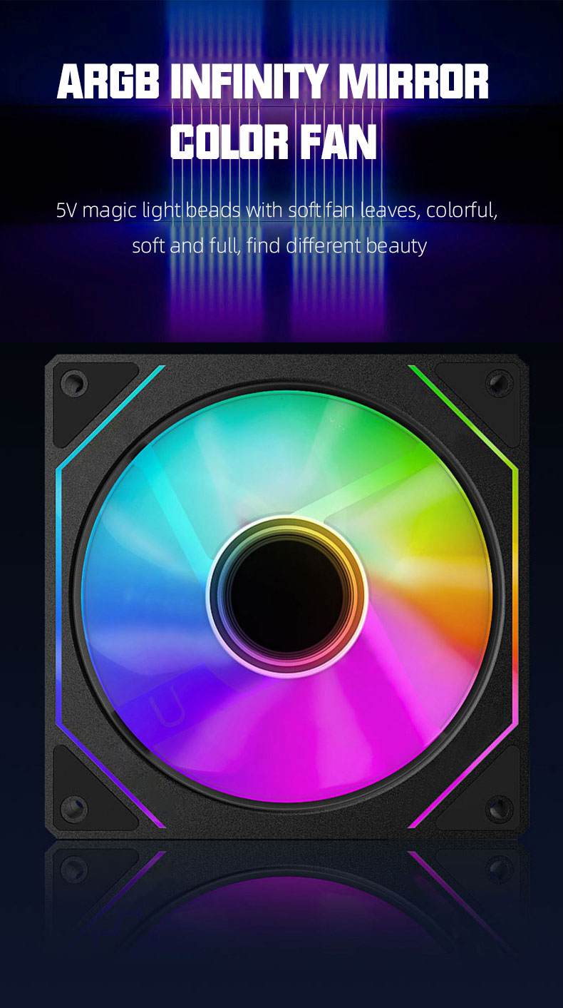 Tj Prism 120mm GEN4 Pro ARGB Chassis Fan, Infinity Straw RGB Lighting ...