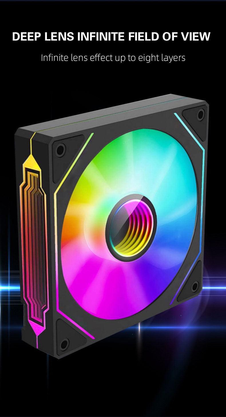 Tj Prism 120mm GEN4 Pro ARGB Chassis Fan, Infinity Straw RGB Lighting ...