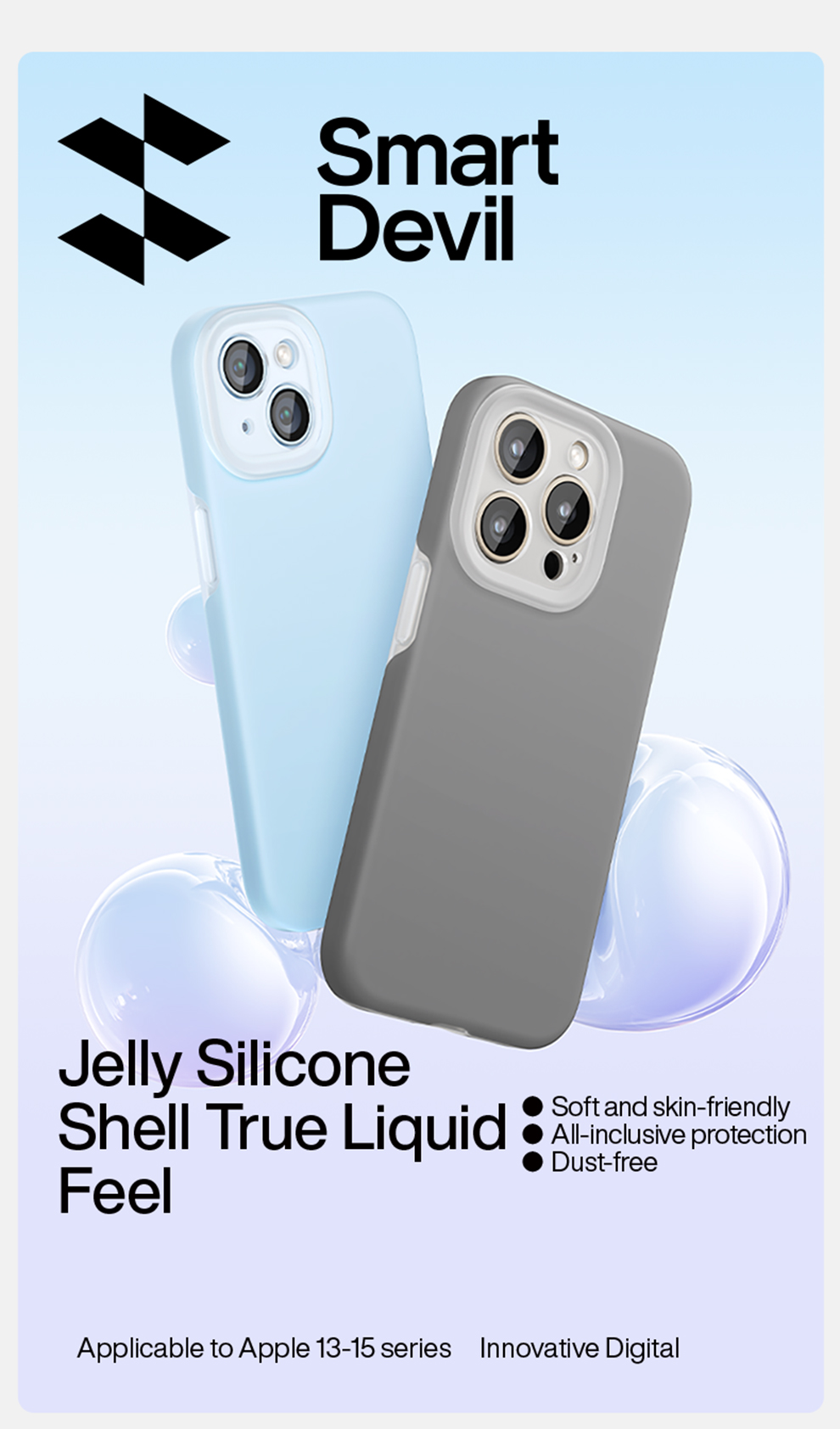 SmartDevil New Liquid Silicone Case For iPhone 15/iPhone 14Promax/15Pro ...