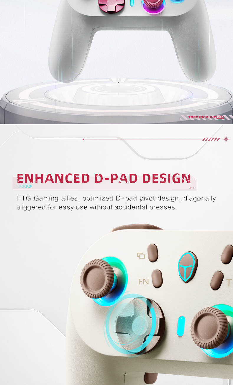 Thunderobot G45 Xbox-like Gaming Controller, Tri-mode Wired 2.4G ...
