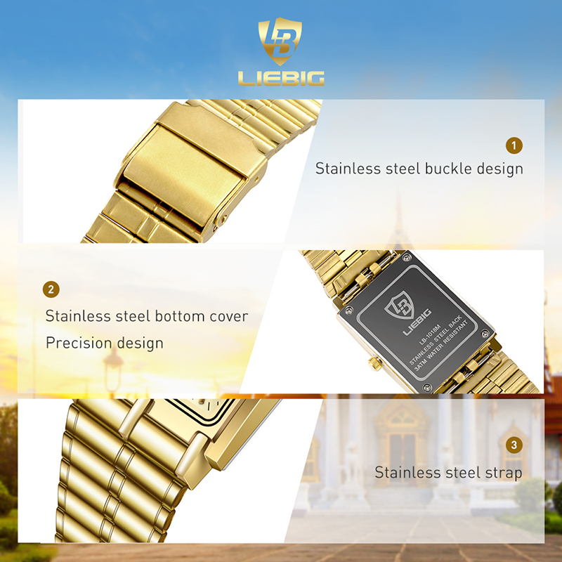 LIEBIG Fashion Quartz Watch for Women Stainless Steel 30m Waterproof ...