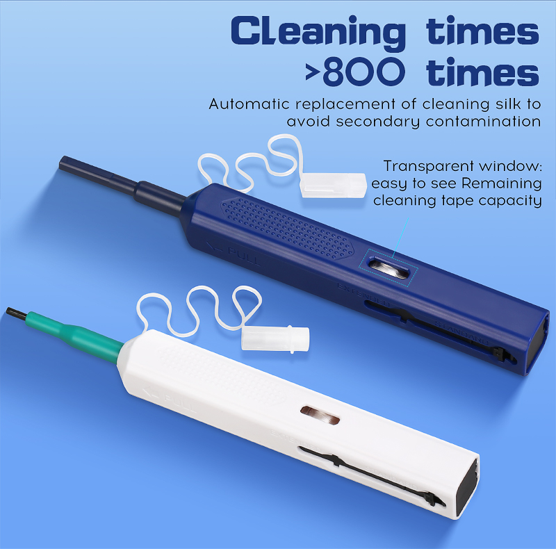 One-Click SC / FC / ST / LC Cleaning Tool 1.25mm and 2.5mm Fiber Optic ...