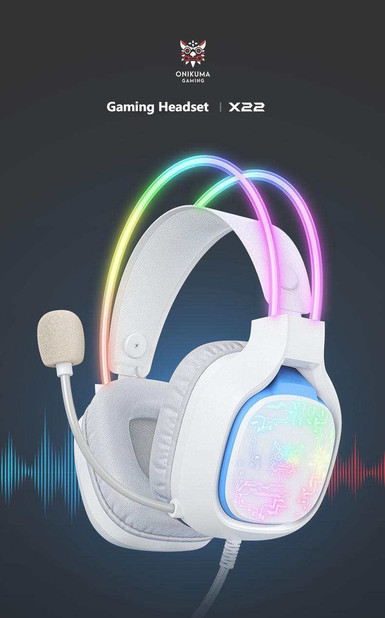 ONIKUMA X22 Professional Game Earphones Cool Light Stereo Music ...