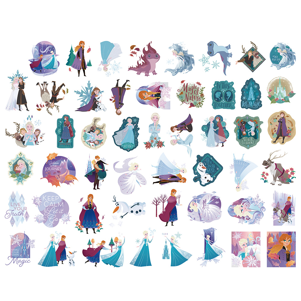 [Large Stickers]50PCS Disney Frozen Anna Elsa Movie Stickers ...