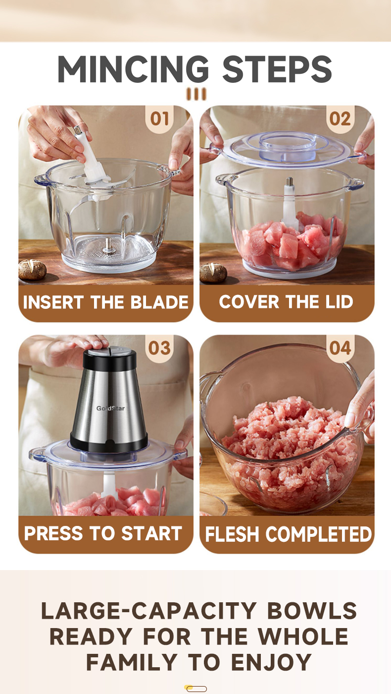 Gold Star Meat Grinder Electric Food Processor Electric Heavy Duty ...
