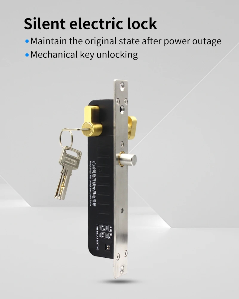 Fail Secure 12V/24V Electric Drop Bolt Lock Manual Key Unlock Cylinder ...
