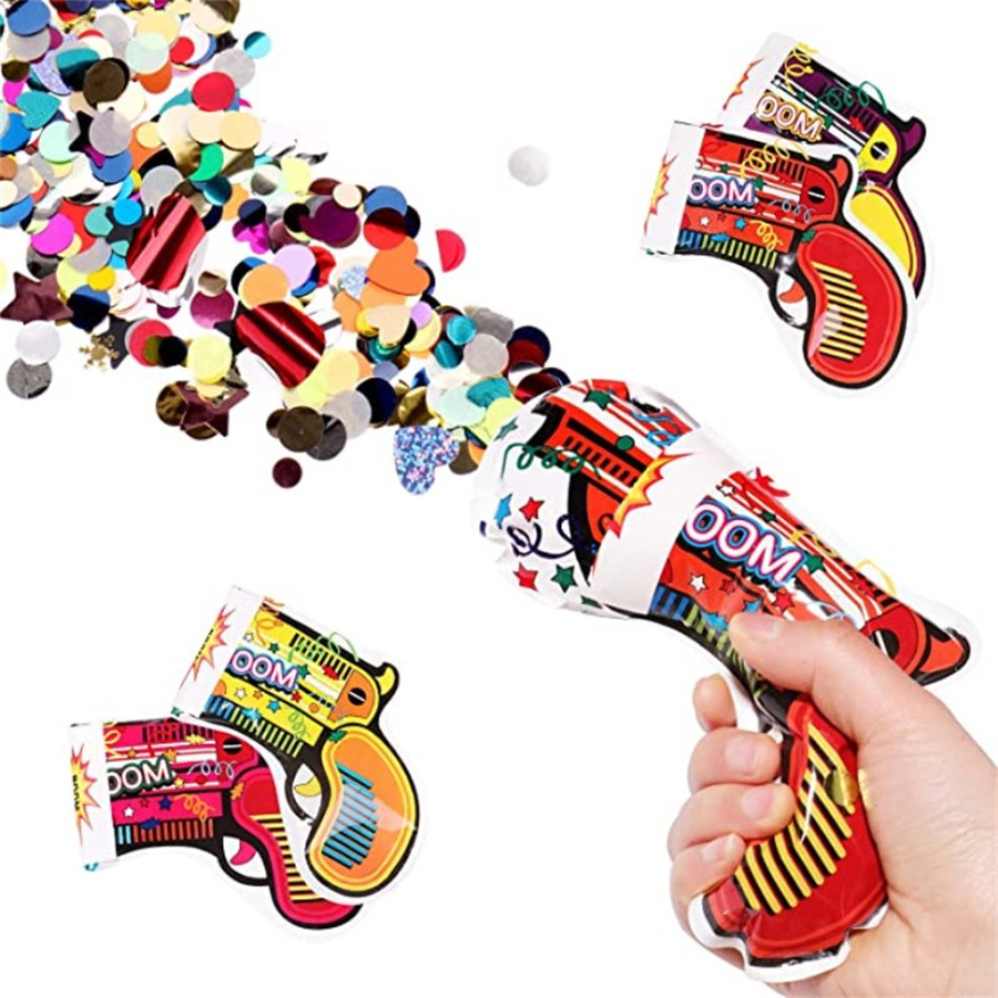 Confetti Cannons Party Handheld Inflatable Gun Fireworks Cannon ...