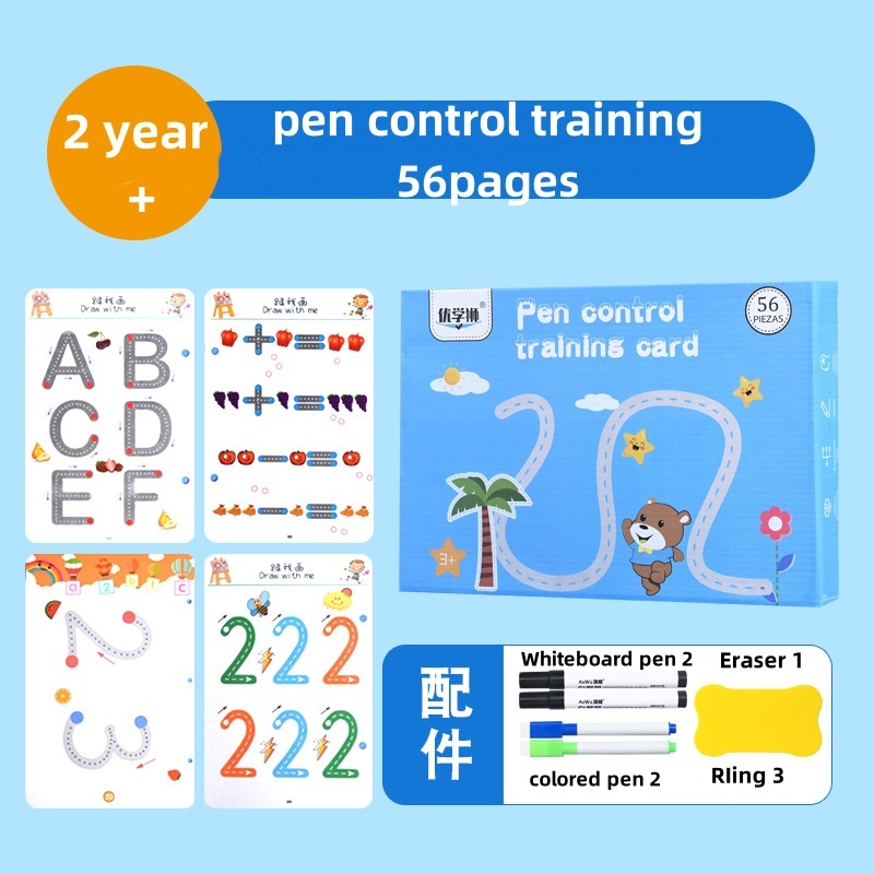Tracing For Kids Erasable Reusable Early Education Training Books ...