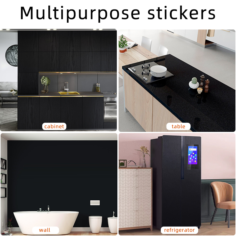 1 Roll 5m, Black Stickers, Refurbished Self-Adhesive Stickers ...