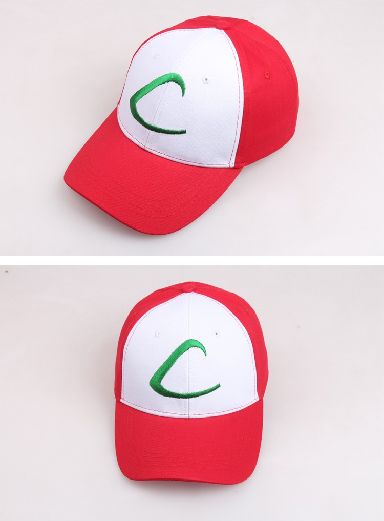 Anime Ash Ketchum Hat Pokemon Ash Ketchum Cosplay Cap Unisex Embroidery ...