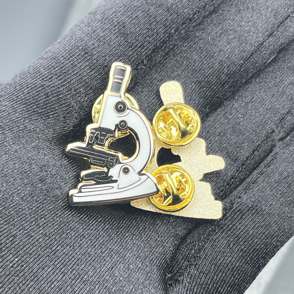 Microscope Science Biology Badges Lapel Pins Enamel Collar Pin Size 32 ...