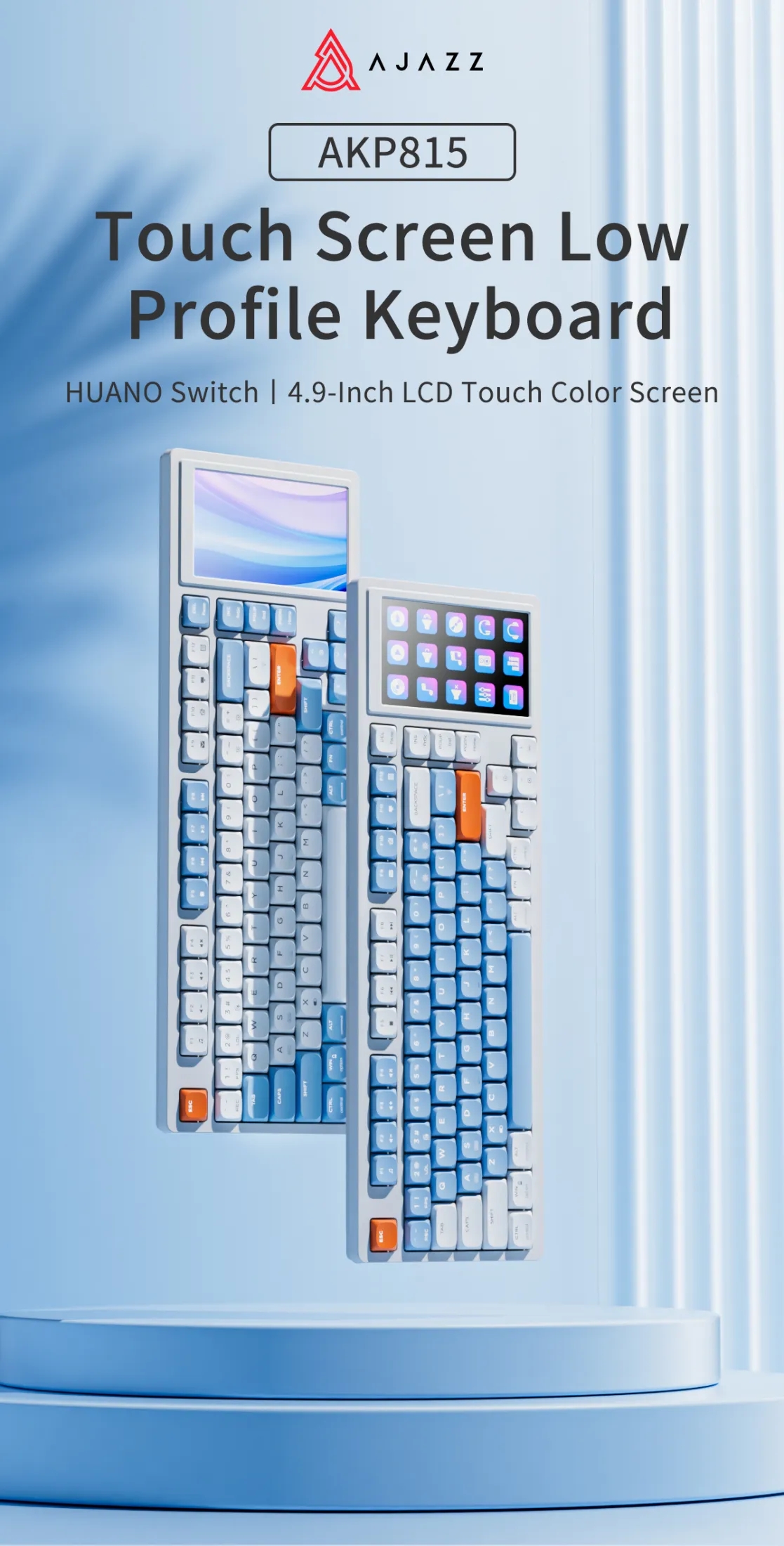 【Available in stock】AJAZZ AKP815 Mechanical Keyboard Wired RGB Touch ...