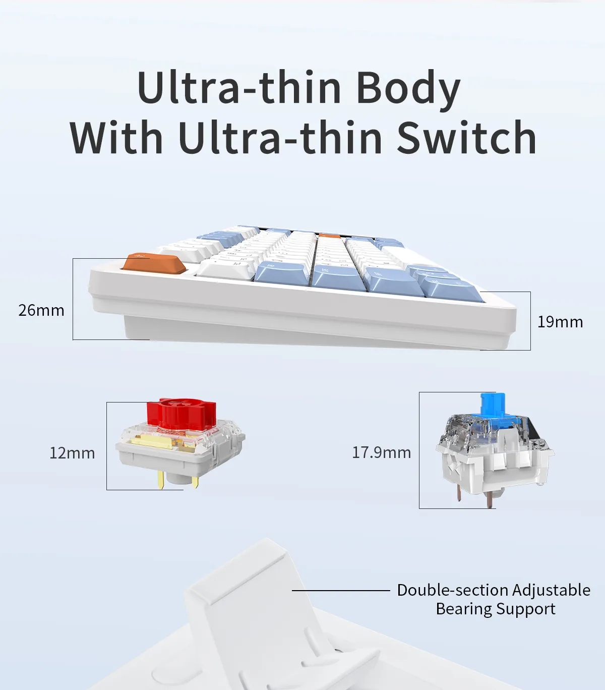 【Available in stock】AJAZZ AKP815 Mechanical Keyboard Wired RGB Touch ...