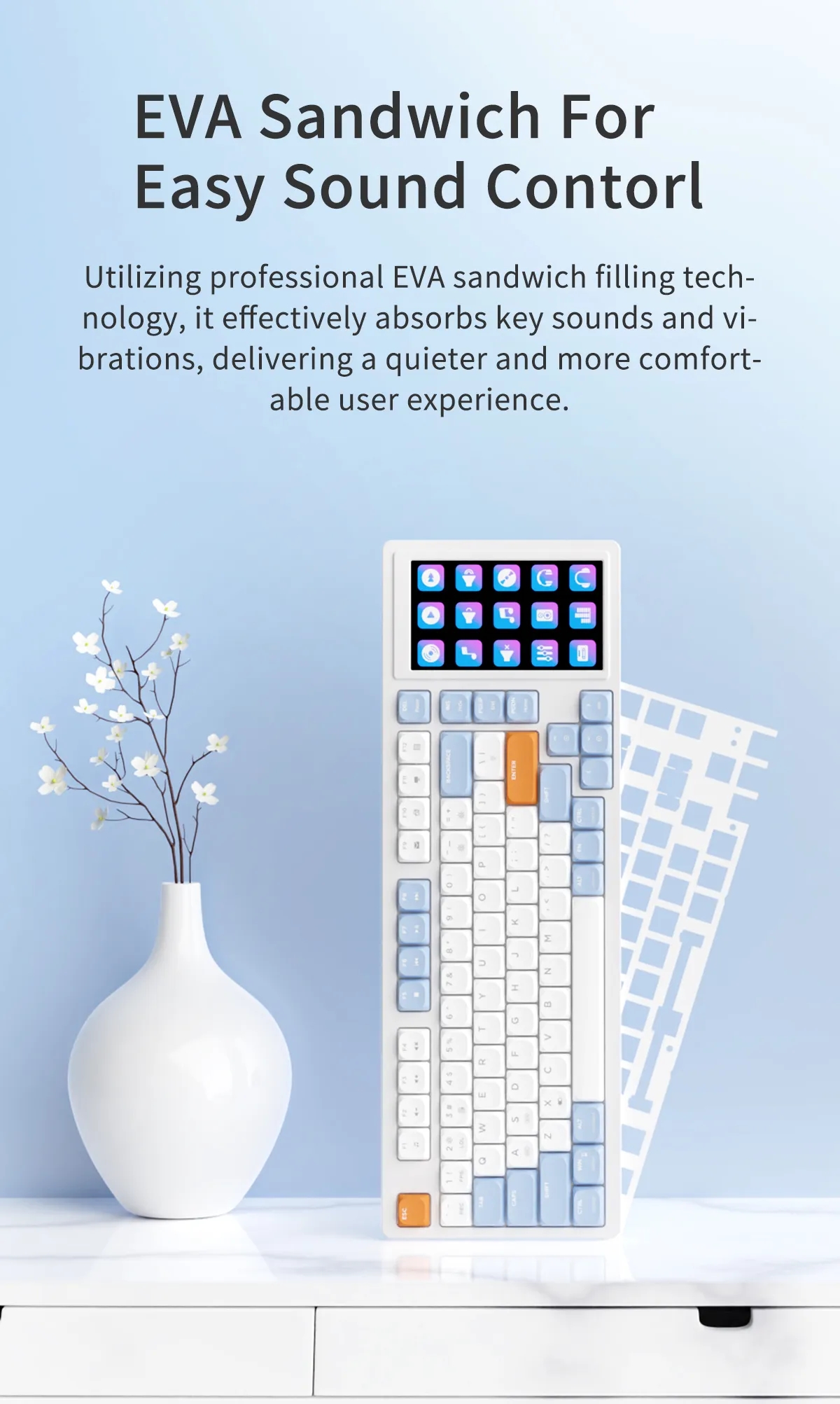 【Available in stock】AJAZZ AKP815 Mechanical Keyboard Wired RGB Touch ...