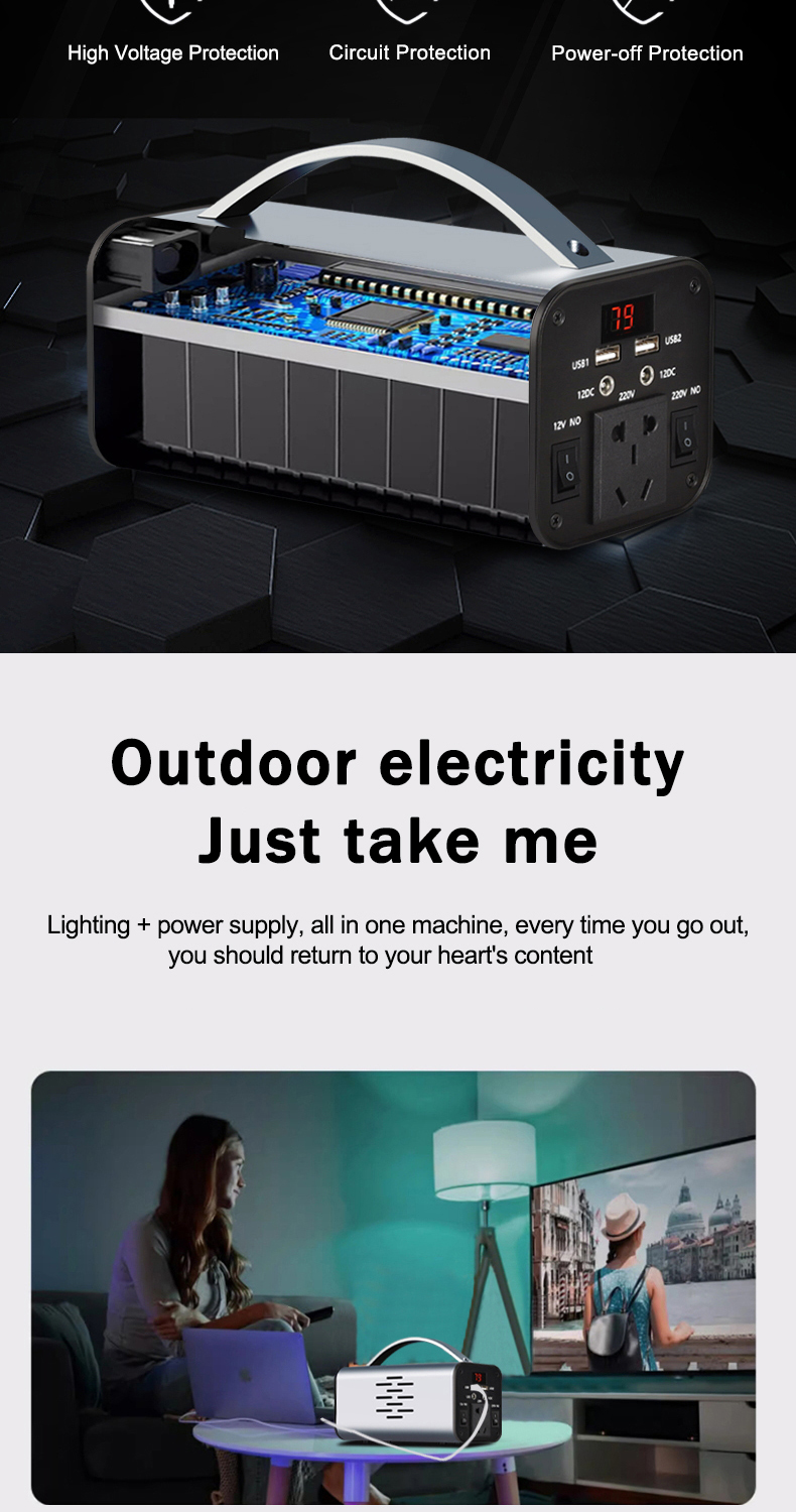 Portable 109600mAh Large Capacity Power Station 350W 220V ...