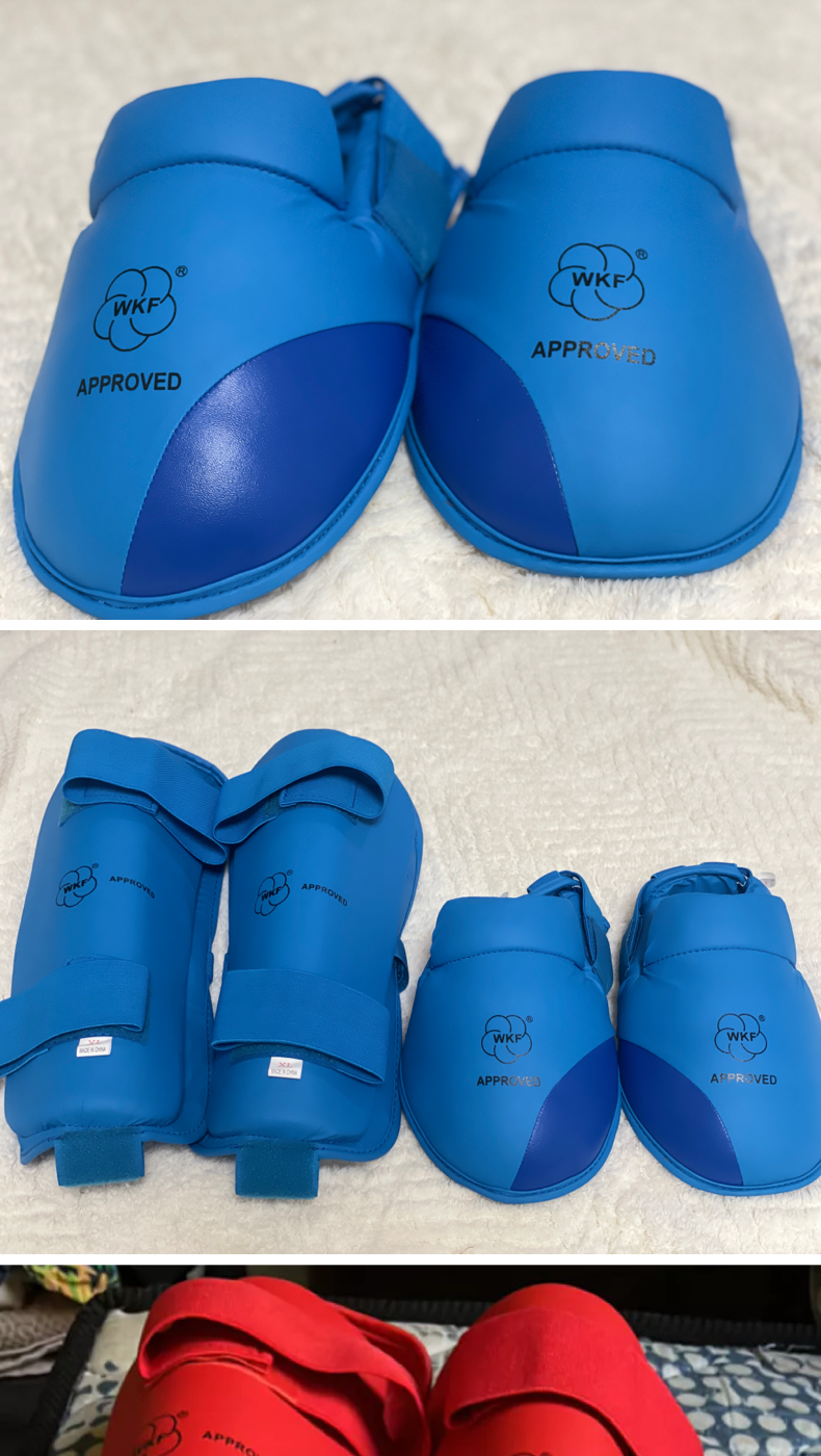 Karate Shin Guard Pad Leg Instep Protector Karatedo Uniform Shin Guard ...