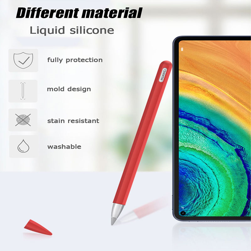 Silicone Pencil Case for Huawei M-pencil 3/2/1 Cover Sleeve with 2 Caps ...