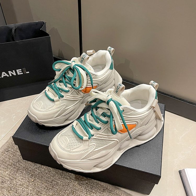 Thick soles, increased height, lightweight dad shoes, new summer mesh ...