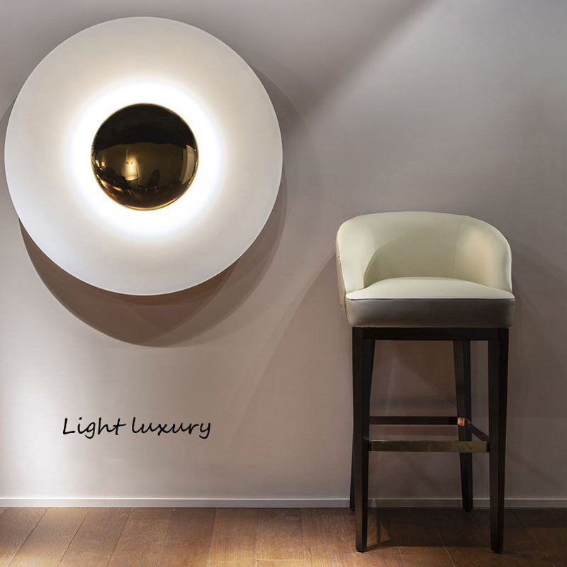 Nordic Round Flying Saucer Color Wall Light Bedroom Bedside Sconce Led ...