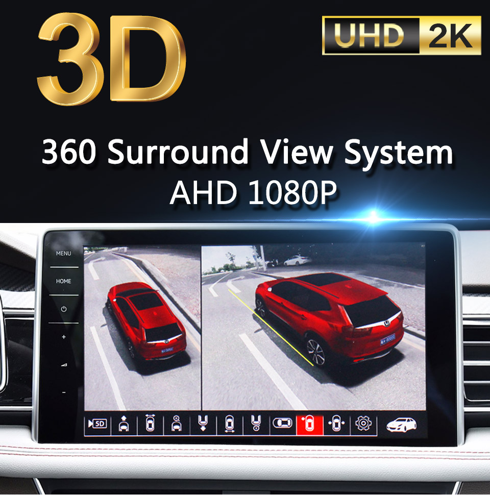 AHD 1080P 3D 360 degree HD 4CH Car DVR Camera Bird View System 1080P 4K ...