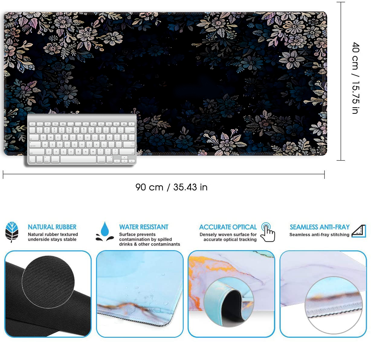 Japanese Wisteria Aesthetic Mousepad Gaming Mouse Pad Desk Protector ...