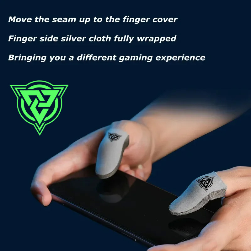 BlueWow Gaming Finger Seelve Professional Game Gloves Silver Cloth For ...