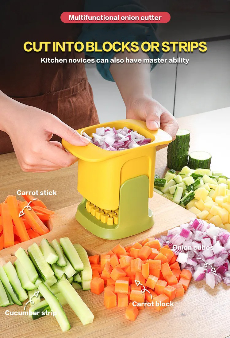 Hand Pressure Dicer Slicer Chopper Chips Cutg Box Portable Home ...