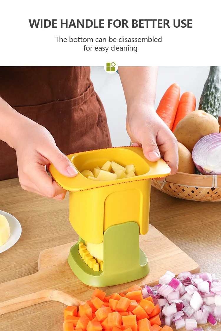 Hand Pressure Dicer Slicer Chopper Chips Cutg Box Portable Home ...